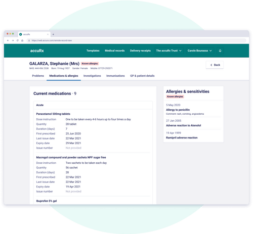 Accurx | Record View